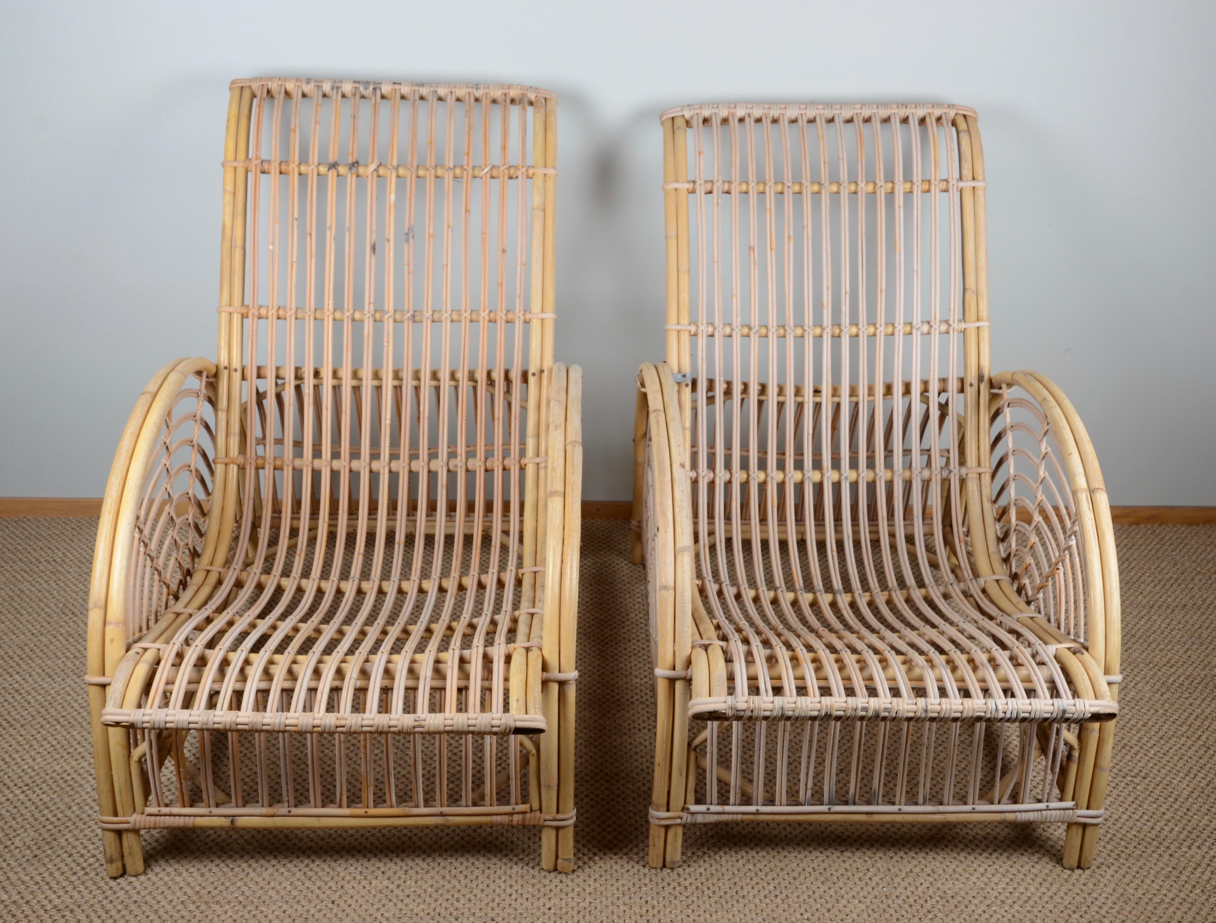 Arne Jacobsen, Rattan Chairs Model Paris/AJ-11, 1960s at 1stDibs
