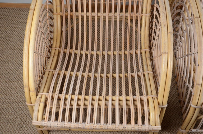Arne Jacobsen, Rattan Chairs Model Paris/AJ-11, 1960s at 1stDibs