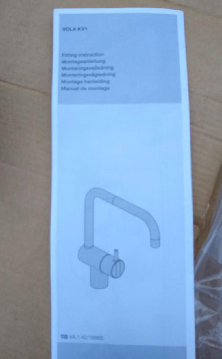 Arne Jacobsen Vola Kitchen Faucet, Natural Brass, KV1 Minimal Modern ...