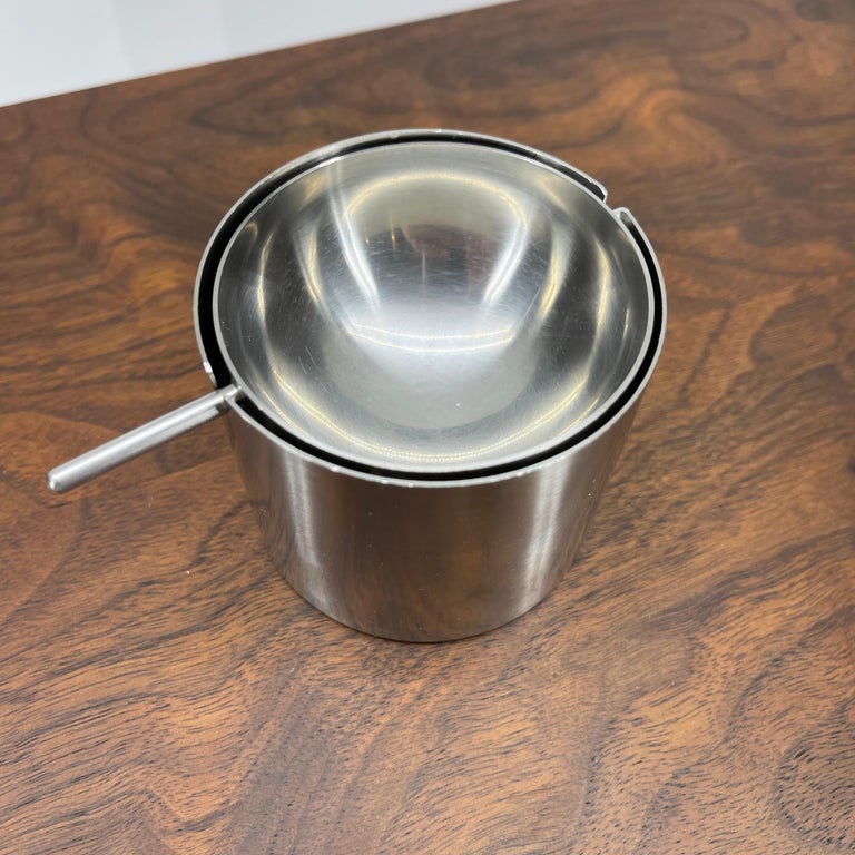 Arne Jacobson for Stelton Stainless Steel Ashtray, Mid-Century Modern ...