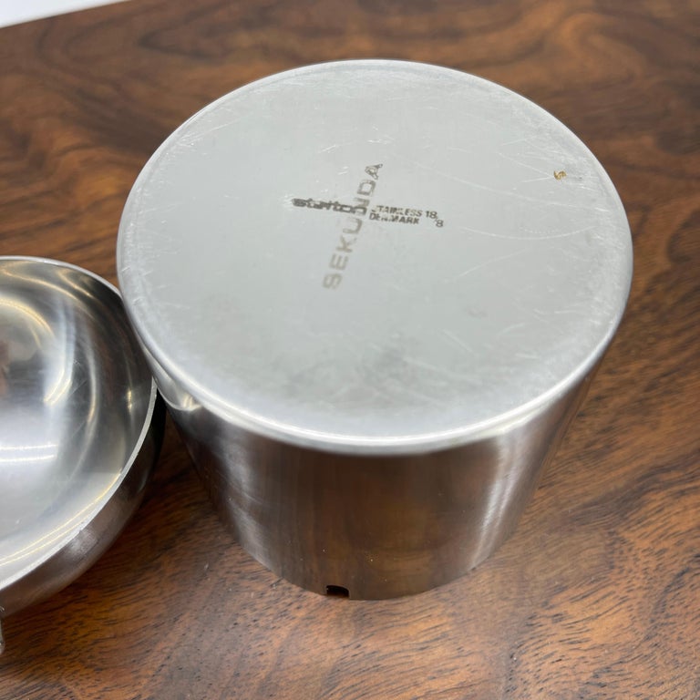 Arne Jacobson for Stelton Stainless Steel Ashtray, Mid-Century Modern ...