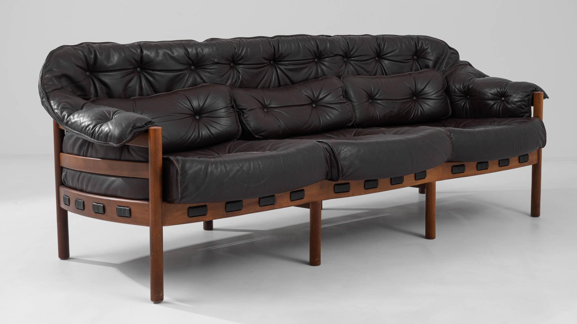 Arne Norell 20th Century Leather Sofa at 1stDibs