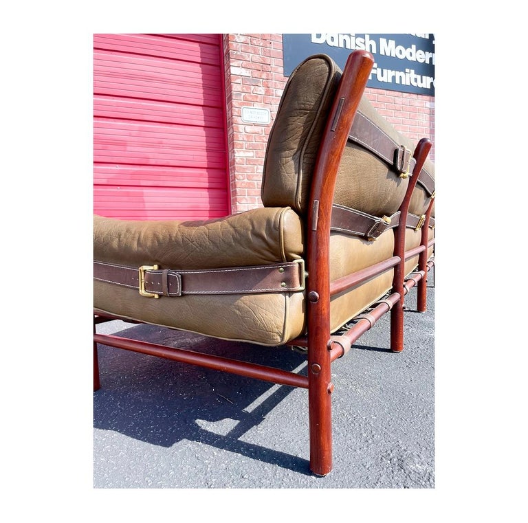 Arne Norell “Kontiki” Safari Leather Sofa For Sale at 1stDibs