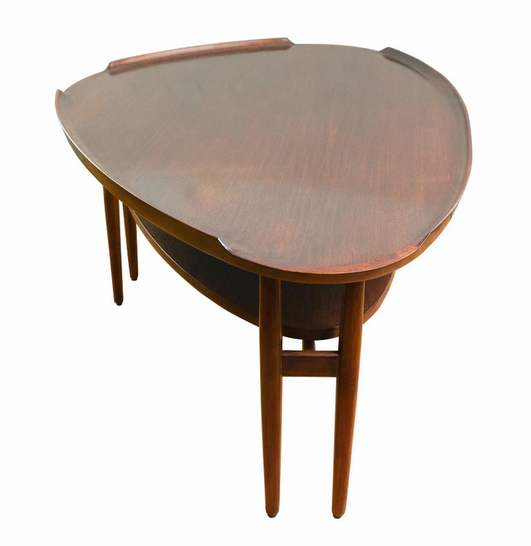 Arne Vodder Asymmetric Coffee Table in Teak Produced in Denmark Mid ...