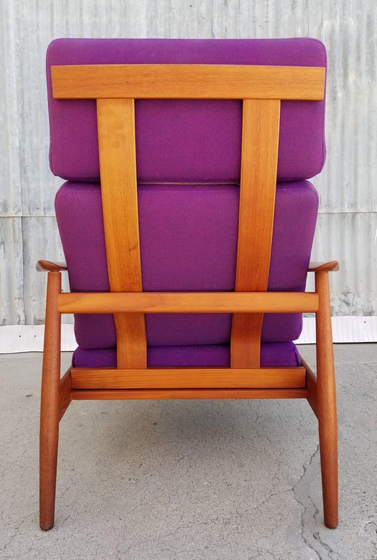 Arne Vodder FD 164 Teak Adjustable Lounge Chair at 1stDibs