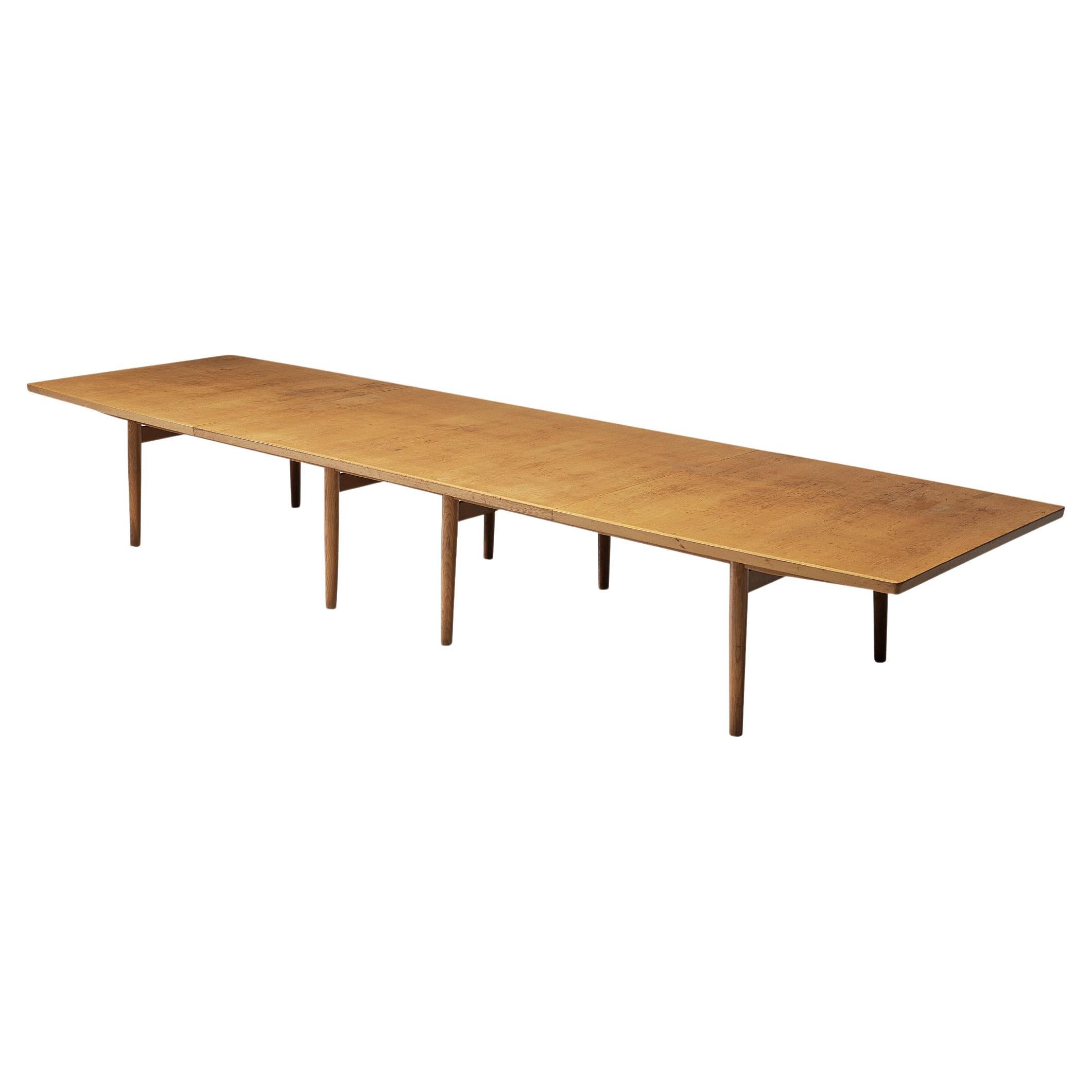 Arne Vodder Large 16 ft Conference or Dining Table in Oak For Sale at ...