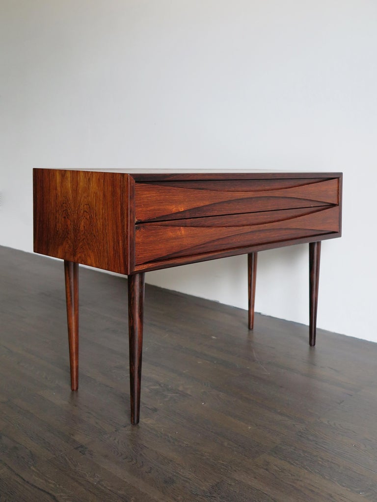 Arne Vodder Mid-Century Modern Design Scandinavian Dark Wood Nightstand ...