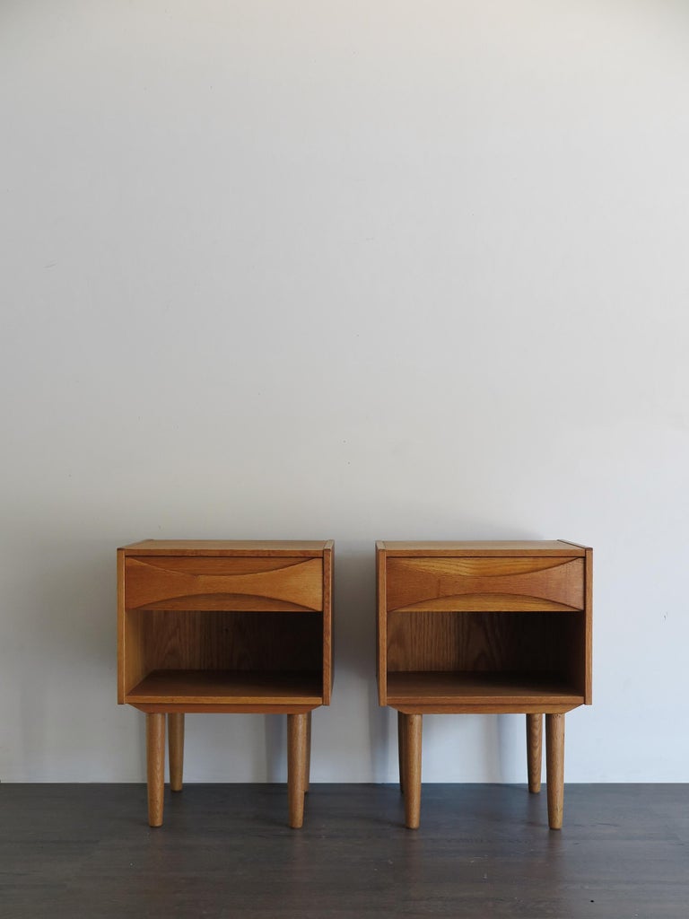Arne Vodder Mid-Century Modern Design Scandinavian Oak Nightstands ...