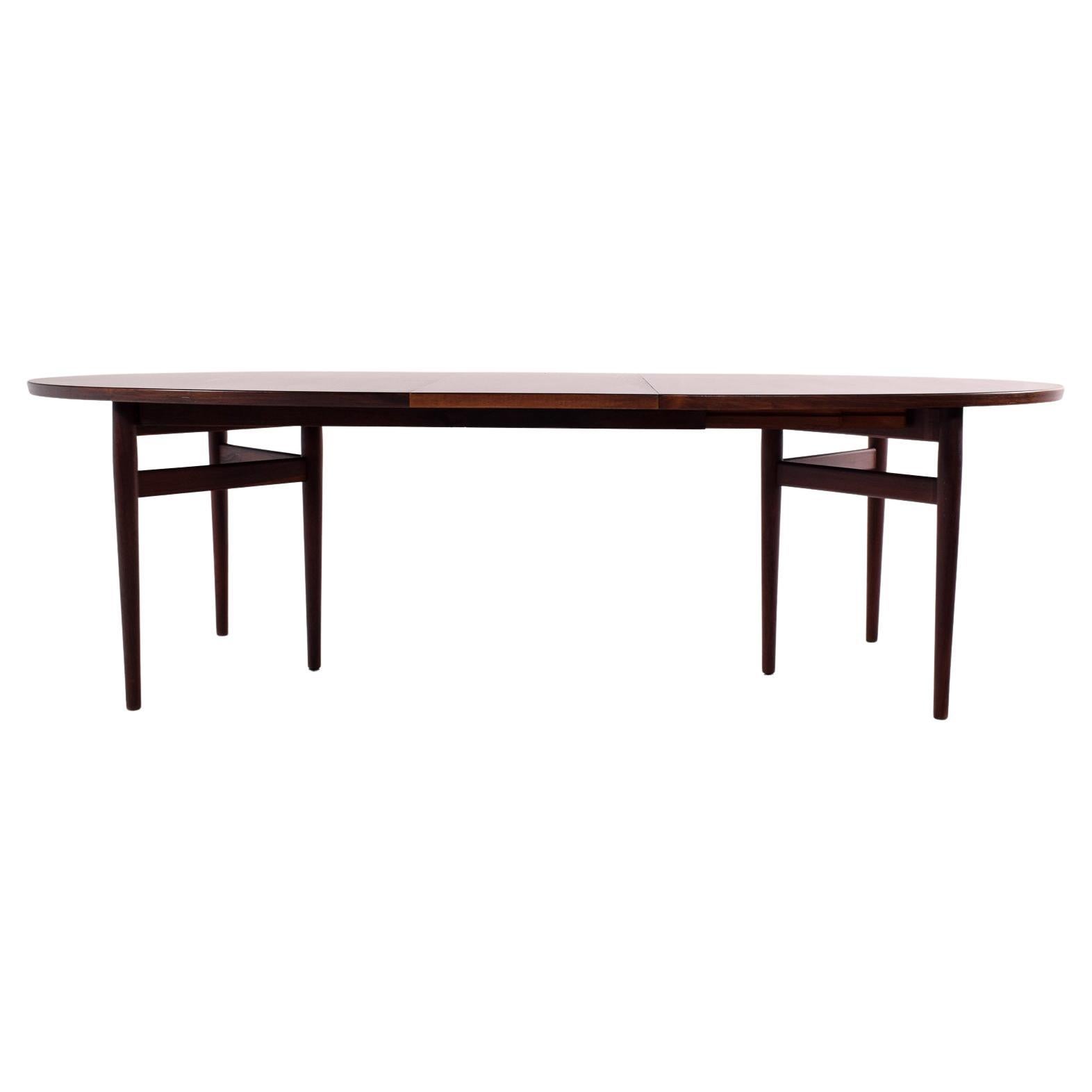 Large Arne Vodder Dining Table in Rosewood For Sale at 1stDibs