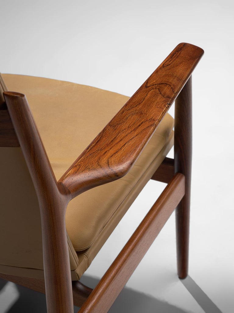Arne Vodder Set of Eight Dining Chairs with Cognac Leather For Sale at ...