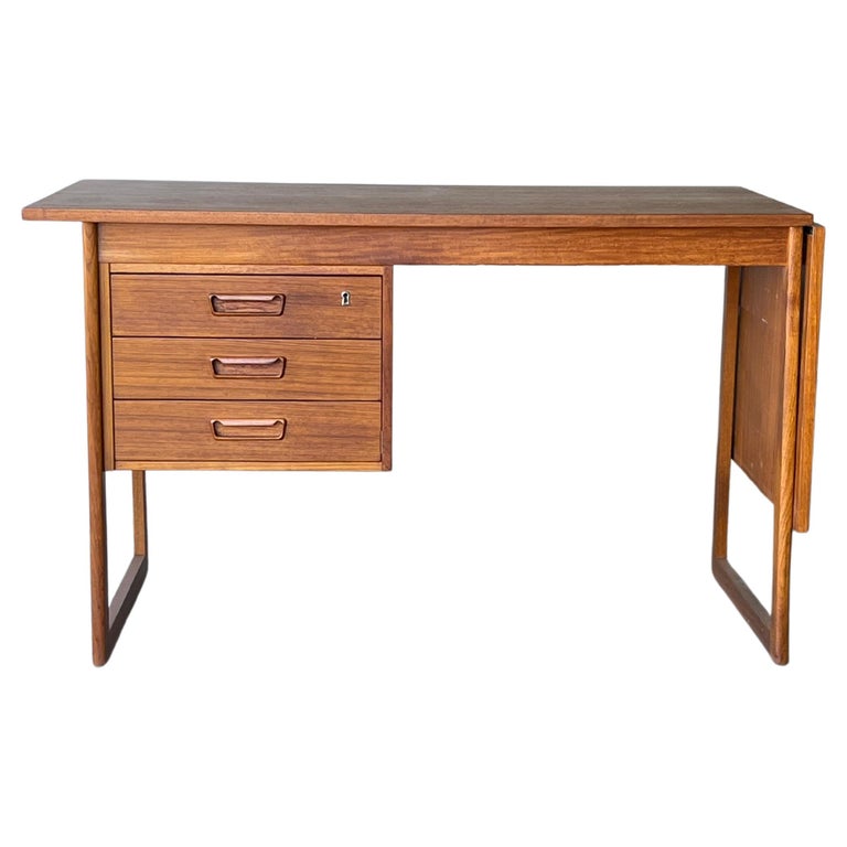 Arne Vodder Style Drop Leaf Mid century Danish Modern Teak Desk For ...