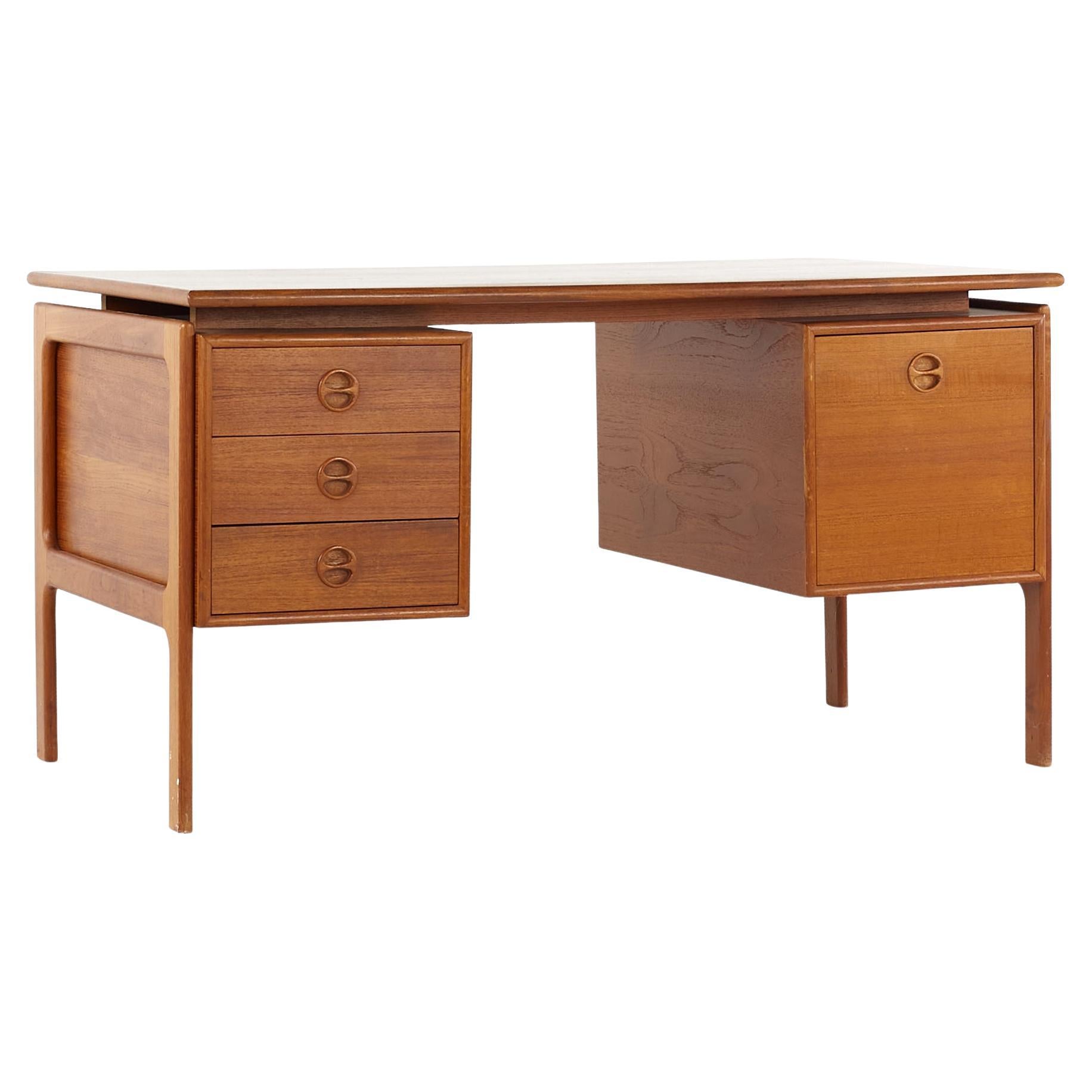 Excellent Sleek and Functional Arne Vodder Teak Desk with File Drawer ...