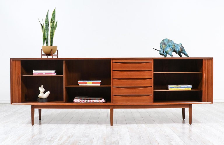 Arne Vodder Tambour-Door Teak Credenza for Sibast Møbler at 1stDibs ...