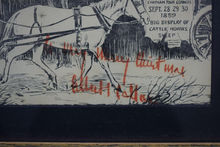 Arnold L. Hicks - "1859 Chatham Fair Christmas Sleigh Scene Engraving ...