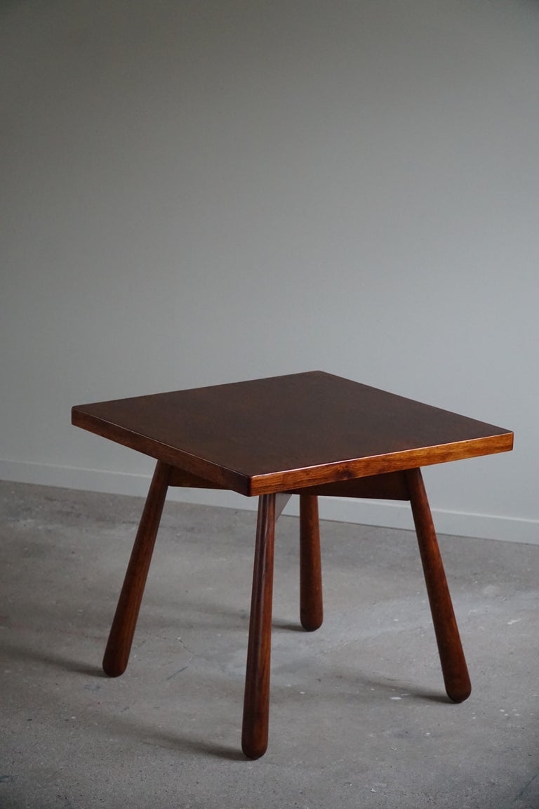 Arnold Madsen, Club Legged Square Side Table in Birch, Danish Modern ...