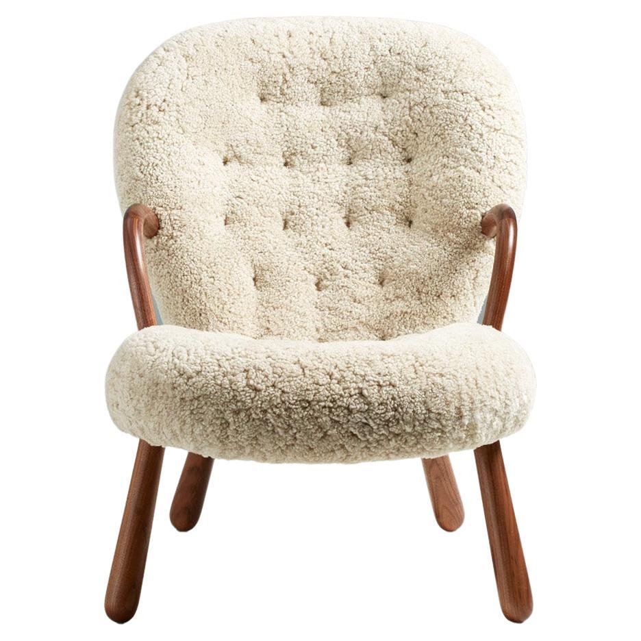 Pair of Clam Chairs by Philip Arctander 1944 in Bespoke Mohair Velvet ...