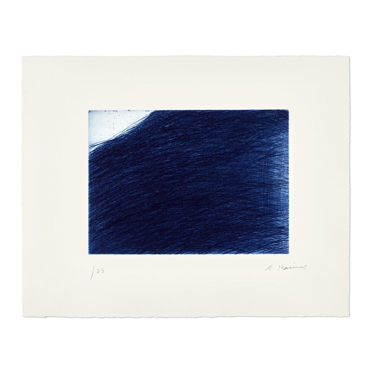 Arnulf Rainer - Mar Azul, Etching, Contemporary Art, Abstraction, Art ...