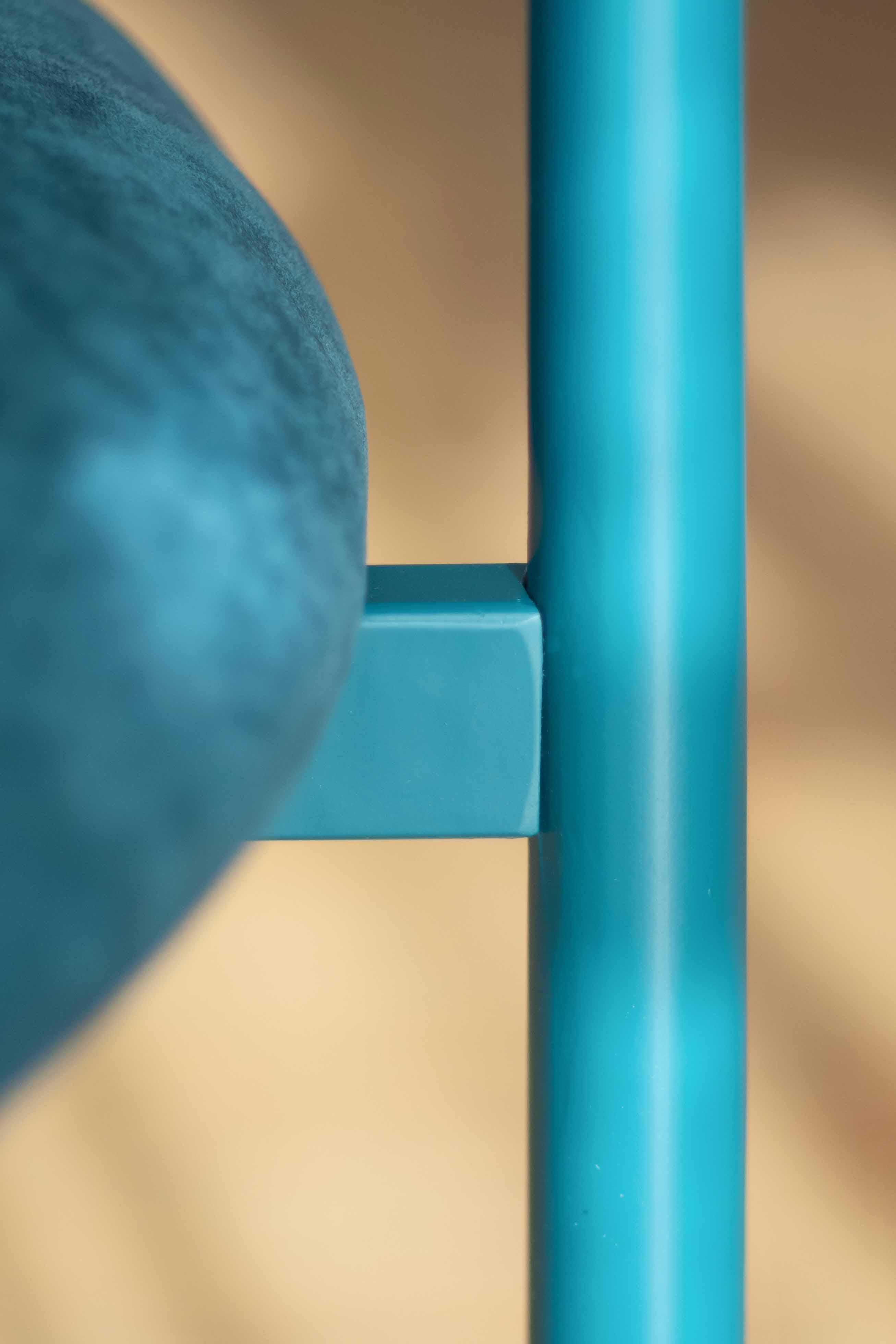 ARO Contemporary Chair in Steel and Velvet Upholstery by Ries For Sale ...