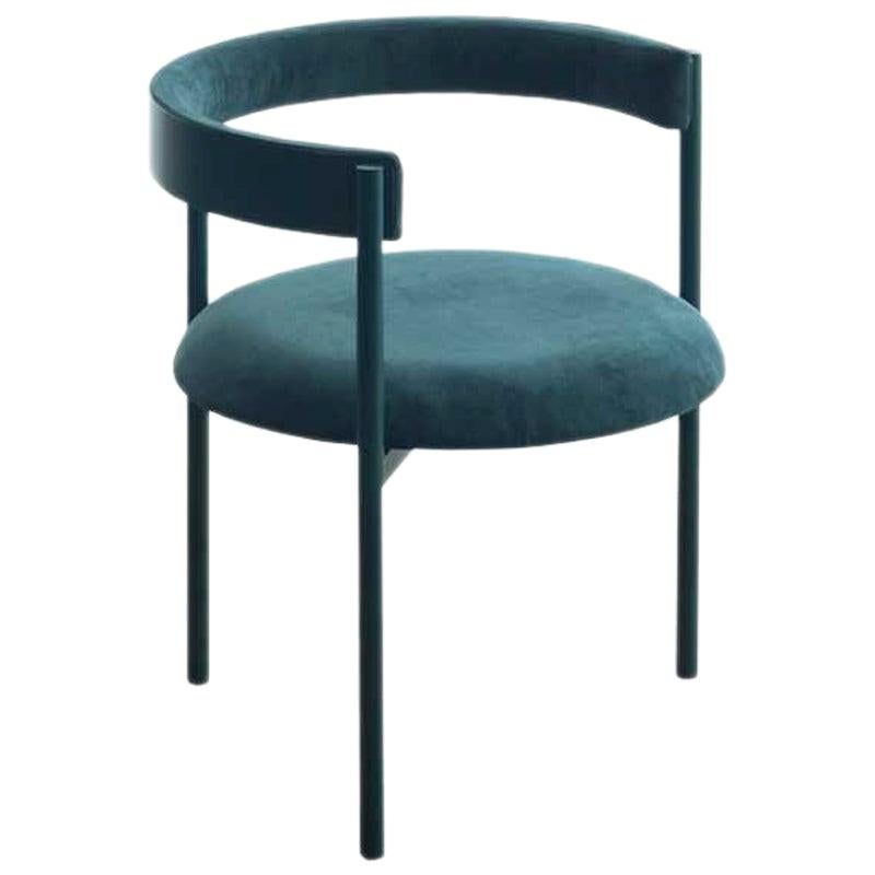 ARO Contemporary Chair in Steel and Velvet Upholstery by Ries For Sale ...
