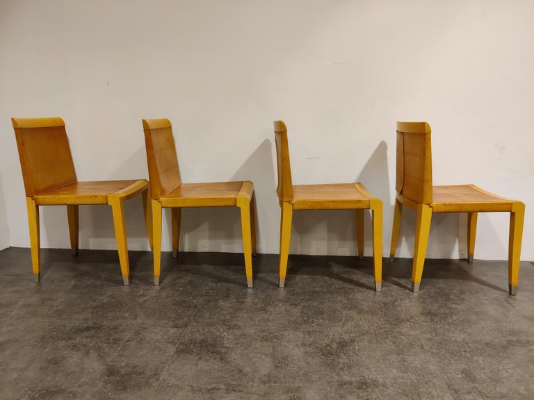 Aro Dining Chairs by Chi Wing Lo Chairs for Giorgetti, Italy, Set of 8 ...