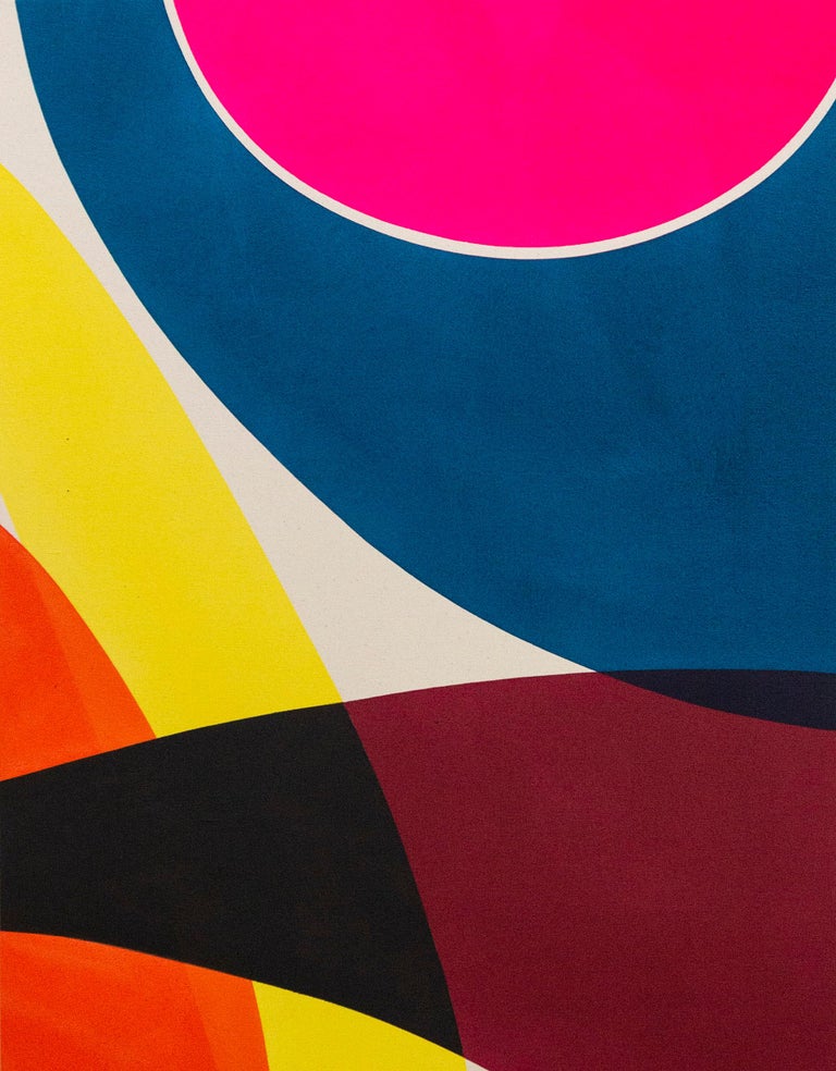 Aron Hill - A brief time away No 2 - bright colours, abstract ...