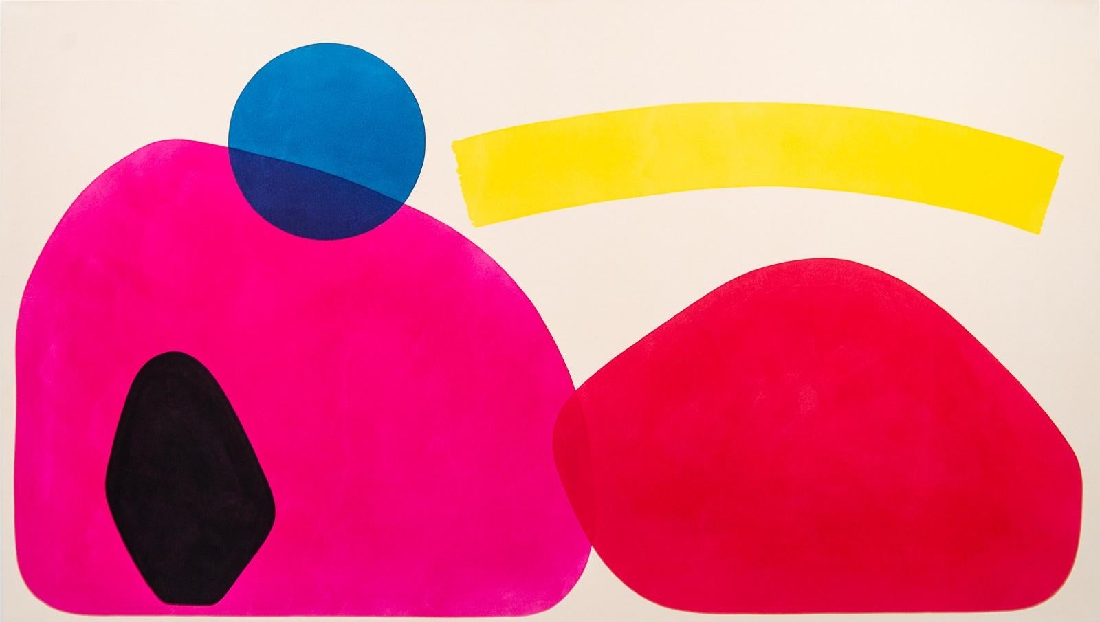 Aron Hill - A Large Yellow Arch - bright, colorful, abstract shapes ...