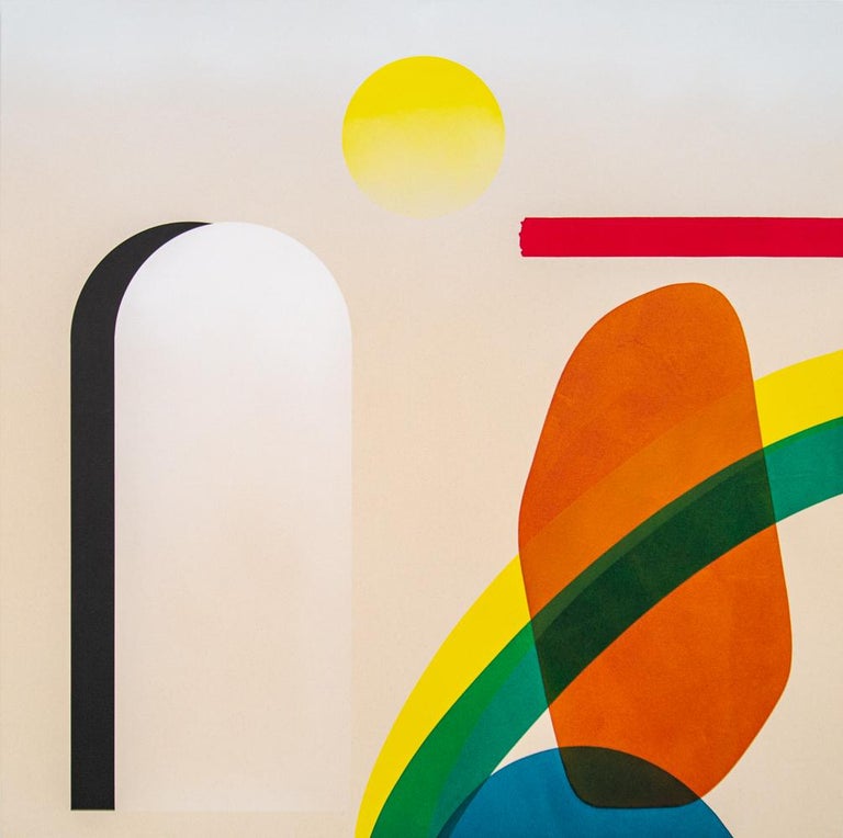Aron Hill - Shaded Archway with Earth and Red - bold, colorful ...