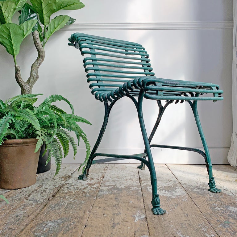 Arras Antique Lions Paw Garden Chair For Sale at 1stDibs