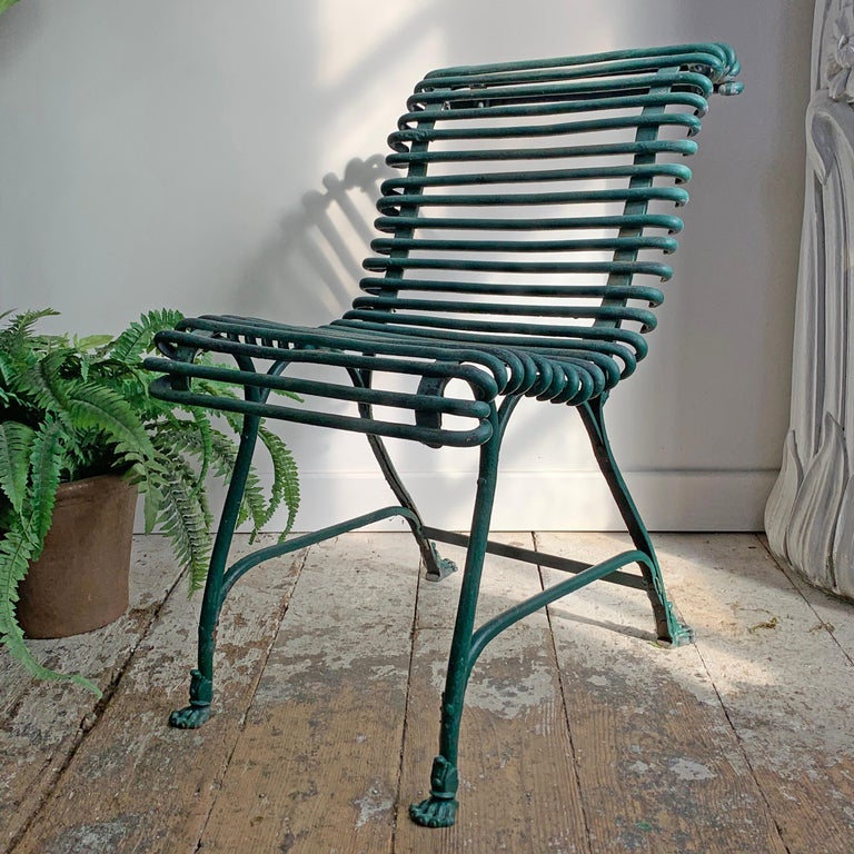 Arras Antique Lions Paw Garden Chair For Sale at 1stDibs