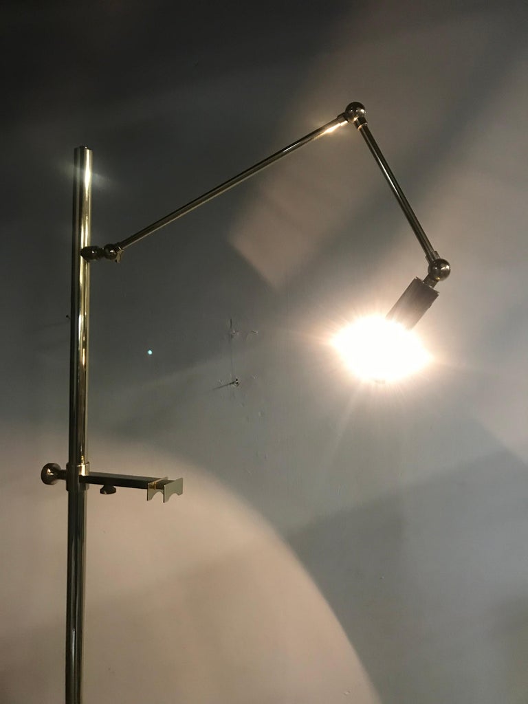 Arredoluce Easel Lamp by Angelo Lelli in Polished Brass at 1stDibs