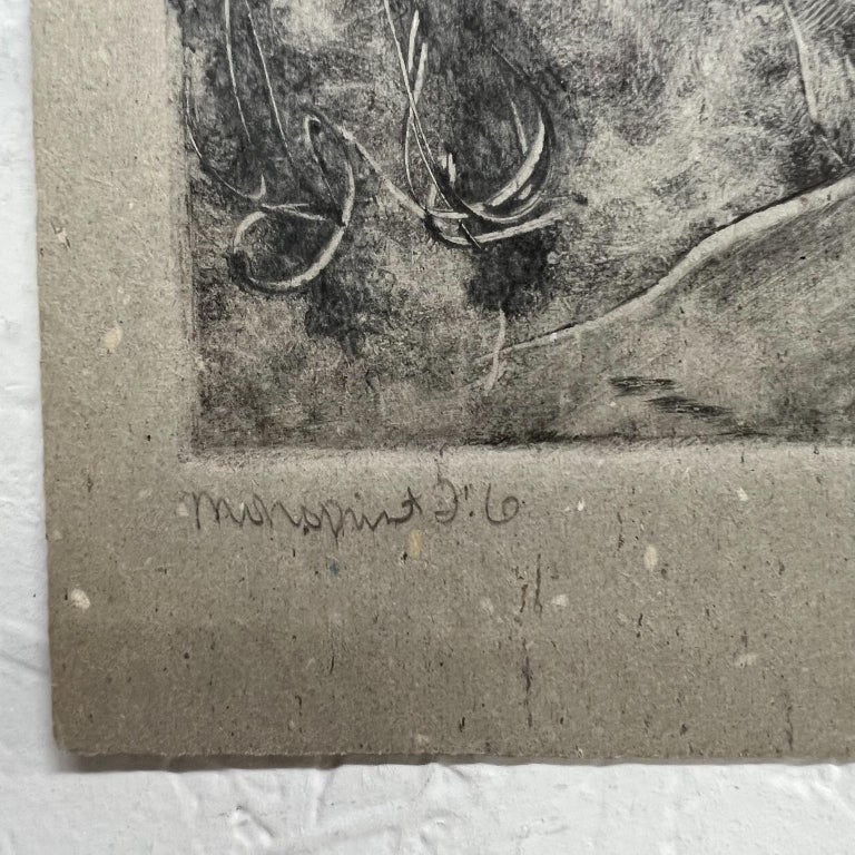 Art by Gina Kail 1998 Buffalo Metamorphosis 2:6 Monoprint For Sale at ...