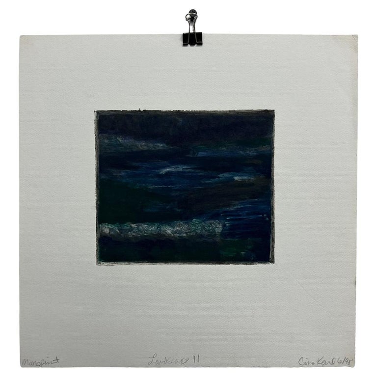 Art by Gina Kail June 1998 Monoprint Abstract Landscape 11 For Sale at ...