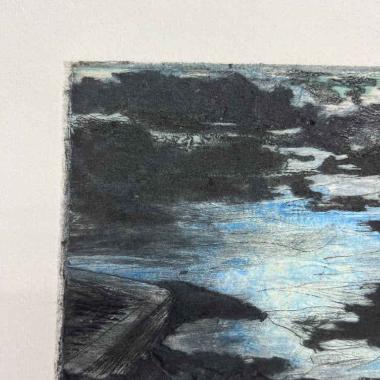 Art by Gina Kail June 1998 Monoprint Abstract Landscape 2 For Sale at ...