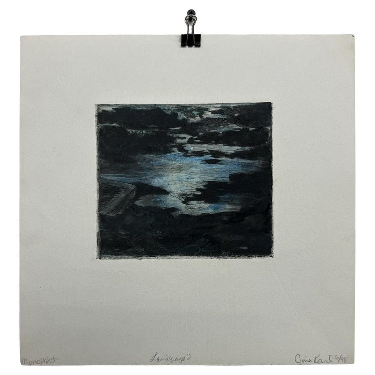 Art by Gina Kail June 1998 Monoprint Abstract Landscape 2 For Sale at ...