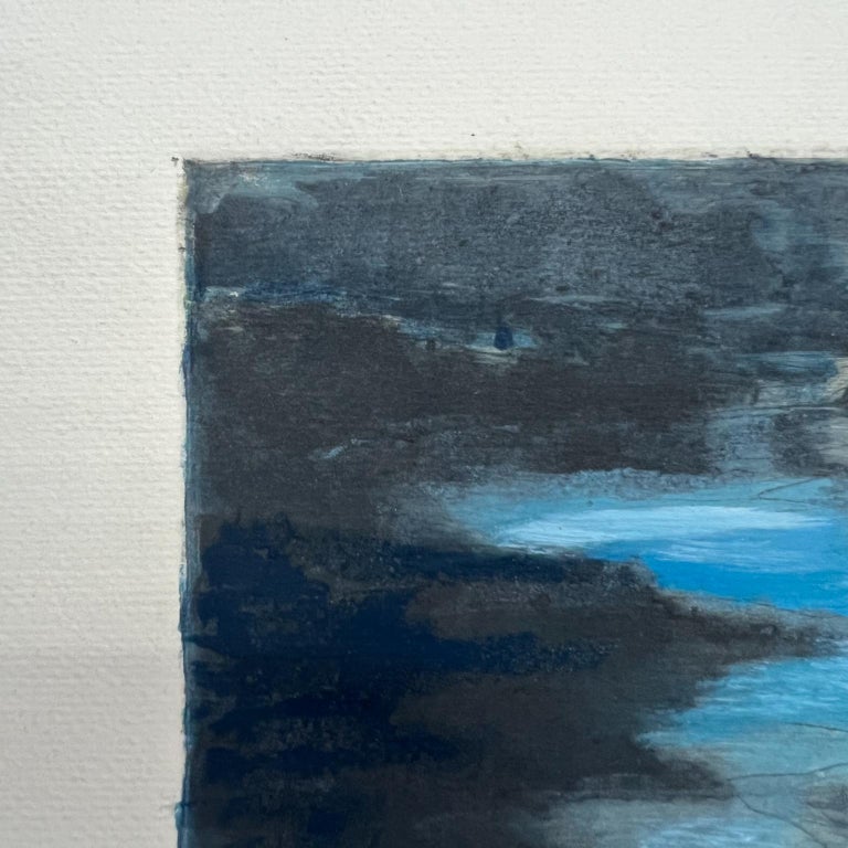 Art by Gina Kail June 1998 Scenic Blue Abstract Landscape 7 Monoprint ...