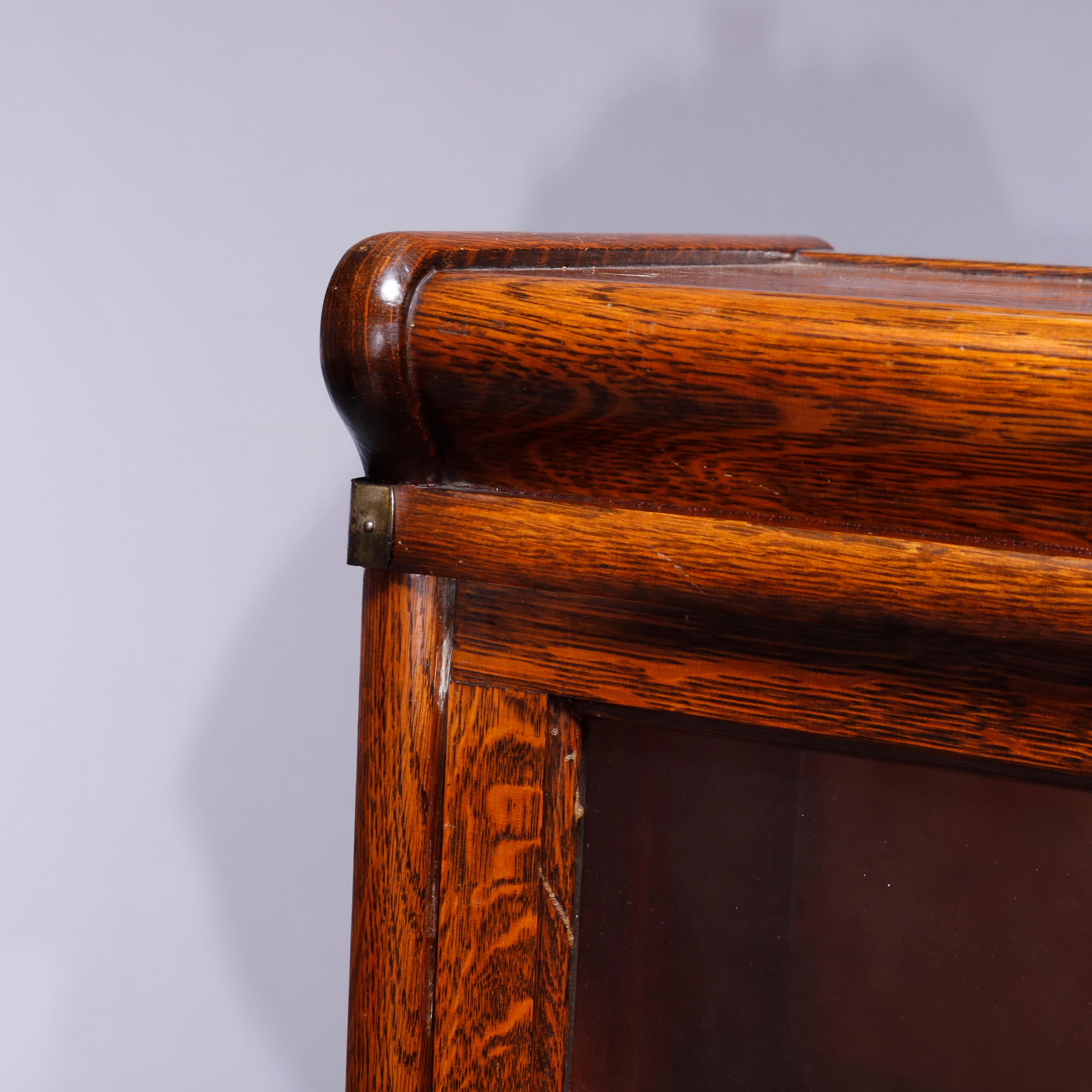 Art and Crafts Mission Oak Globe Wernicke Stack Barrister Bookcase, c1910 at 1stDibs