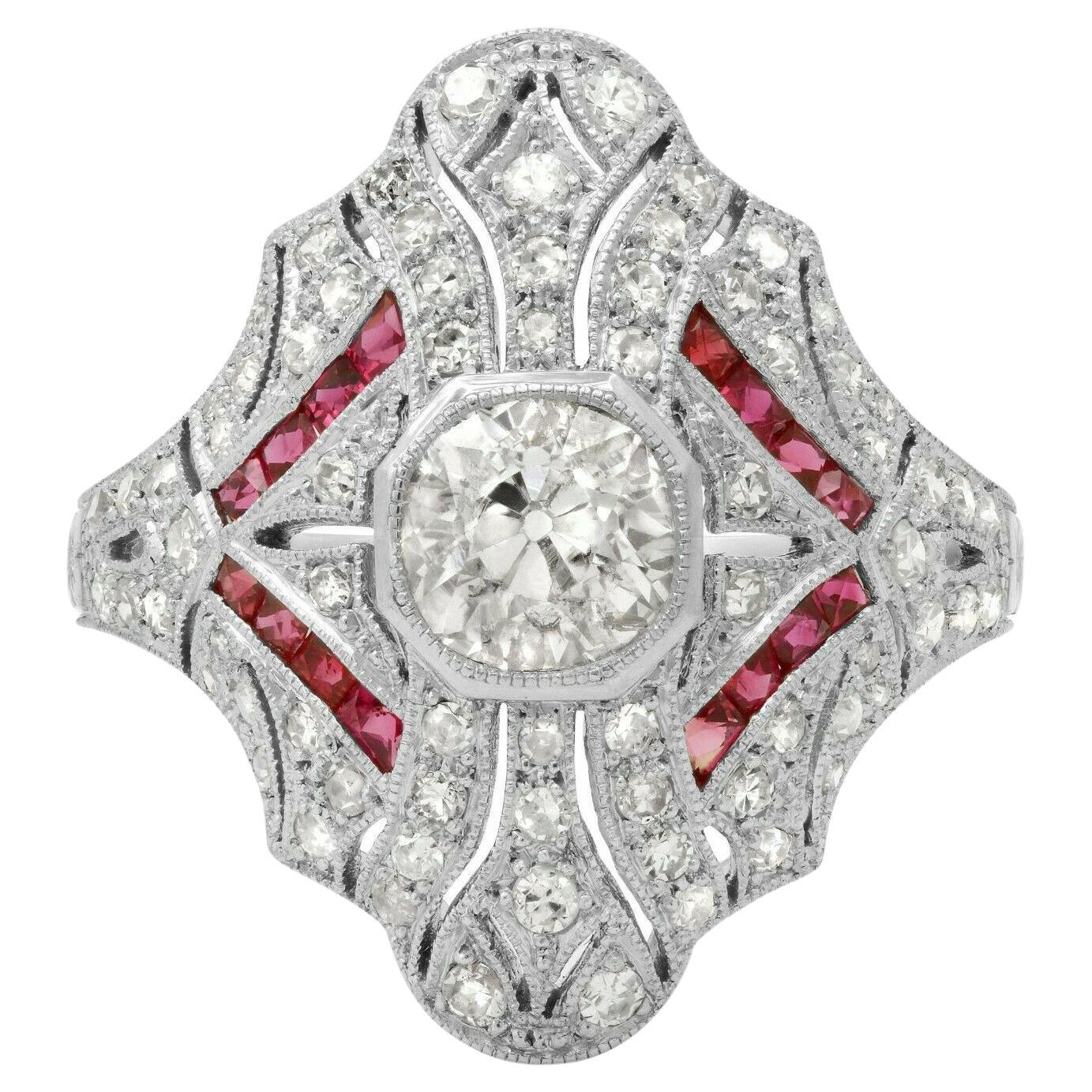 Stephen Russell French Cut Diamond Engagement Ring For Sale at 1stDibs