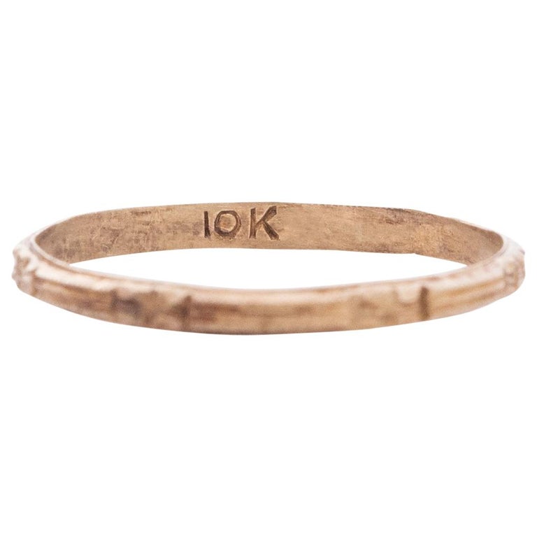 Art Deco 10 Karat Yellow Gold Ring For Sale at 1stDibs