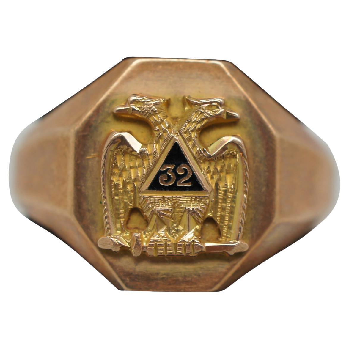 Masonic Ring 32nd - 3 For Sale on 1stDibs | 32nd degree ring, 32 degree ...
