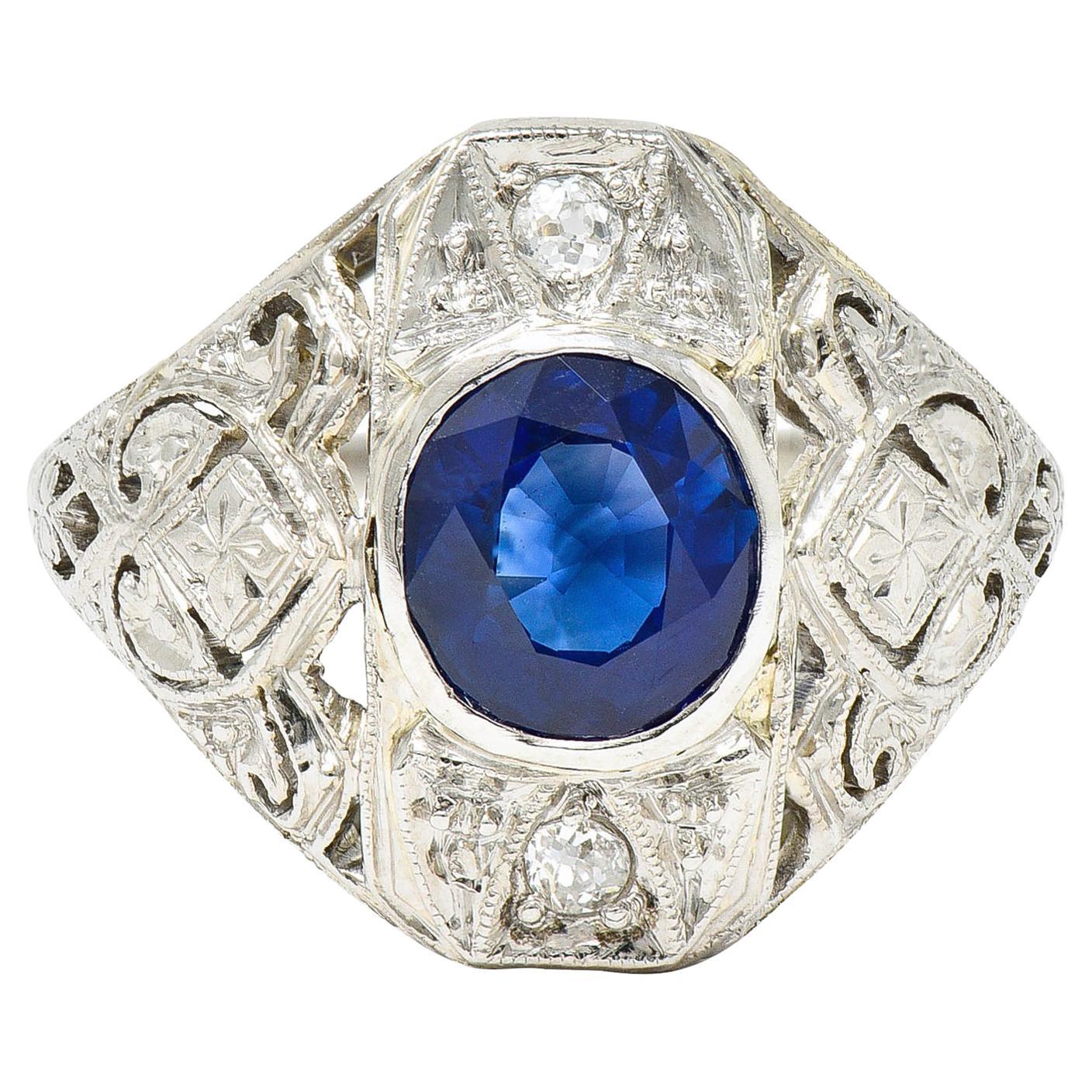 Art Deco Diamond Dinner Ring at 1stDibs