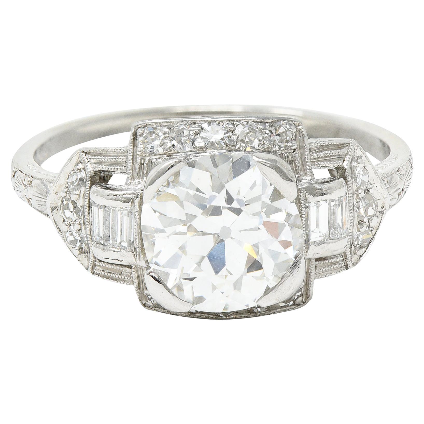 .80 Carat Diamond Platinum Engagement Ring For Sale at 1stDibs | .80 ...