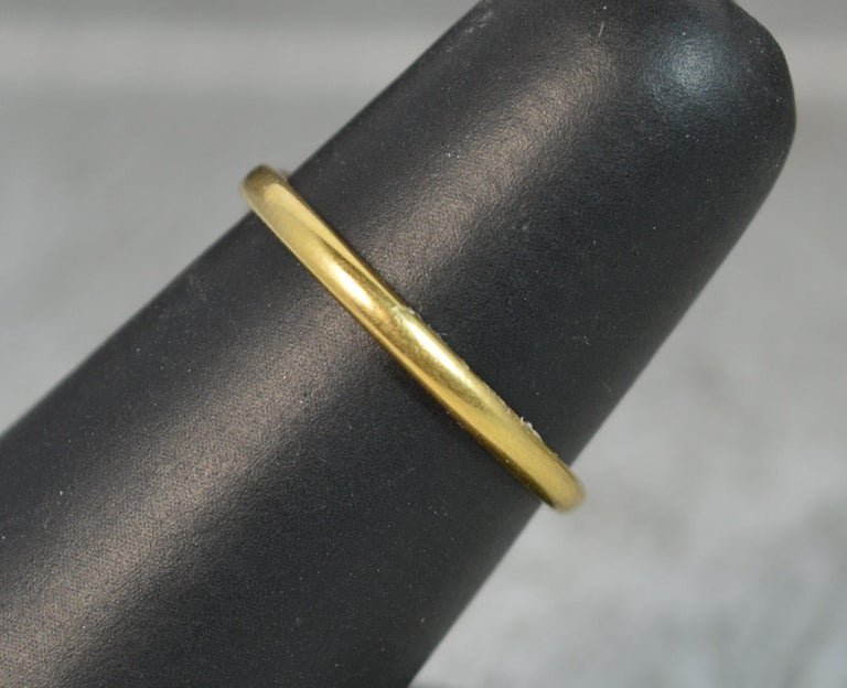 Art Deco 18 Carat Gold Platinum Diamond Solitaire Stack Engagement Ring ...