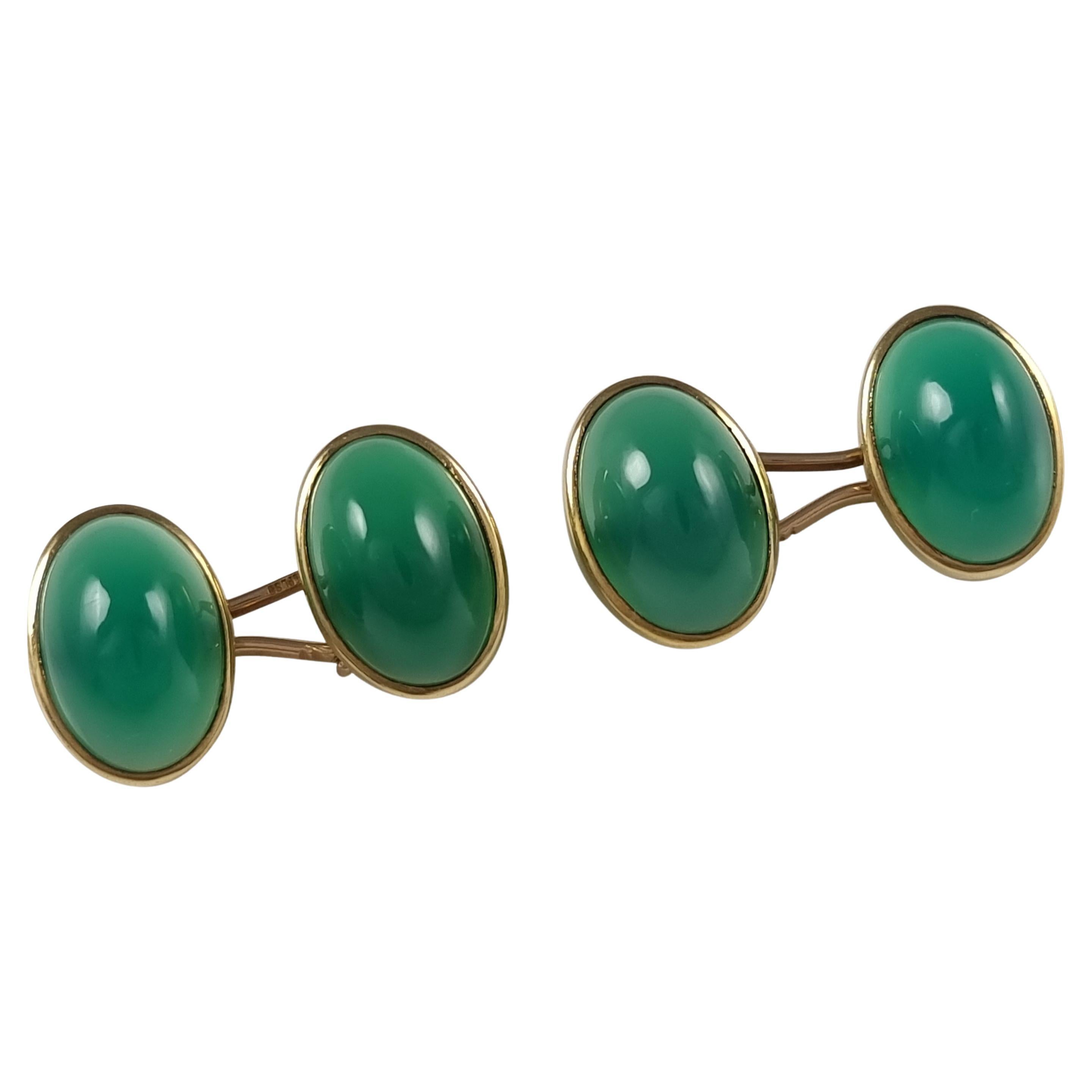 18 Karat Gold Art Deco Cufflinks at 1stDibs