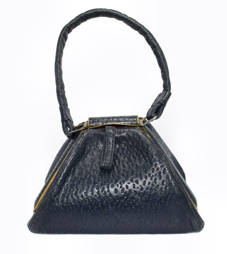 Art Deco 1930s-1940s Stylish Pyramid Shaped Box Bag For Sale at 1stDibs