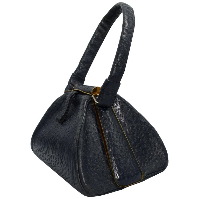 Art Deco 1930s-1940s Stylish Pyramid Shaped Box Bag For Sale at 1stDibs