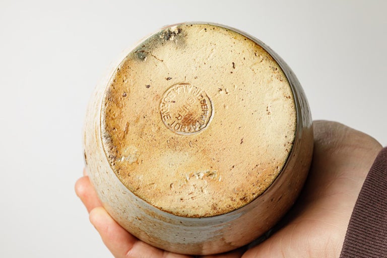 Art Deco 1940 Flower Vase by Joseph Talbot La Borne Brown and Black ...