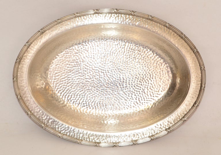 Art Deco 1969 Hand-Hammered Silver Plate EPNS 2245 Centerpiece ...