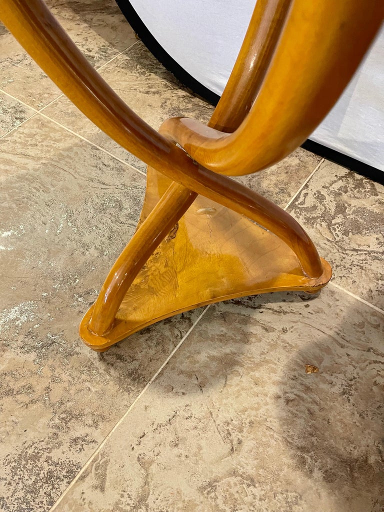 Art Deco 20th Century Pair of Spider Leg Curved Burled Side End Tables ...