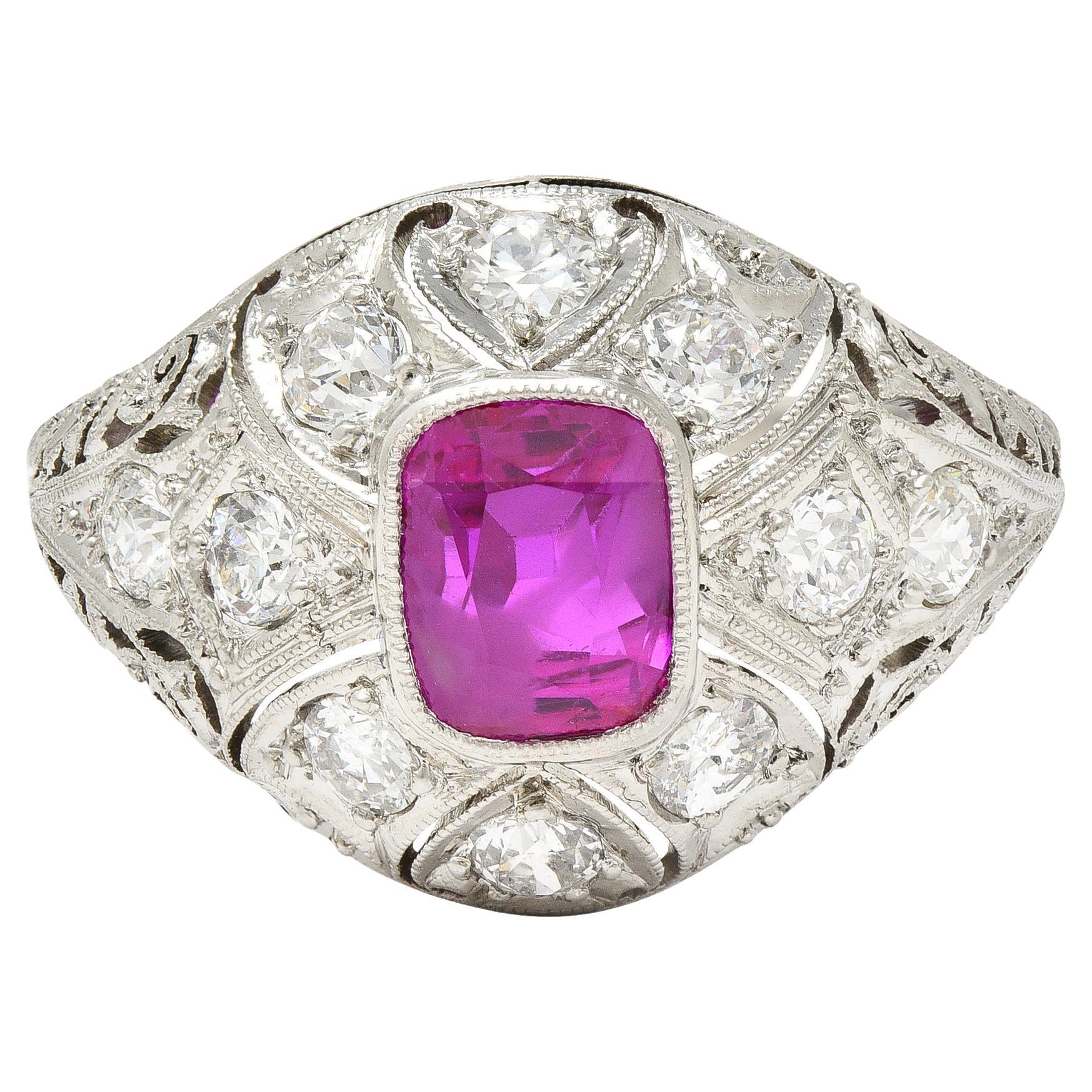 Unheated Ruby Ring 2.09 Carats AGL Certified No Heat For Sale at ...