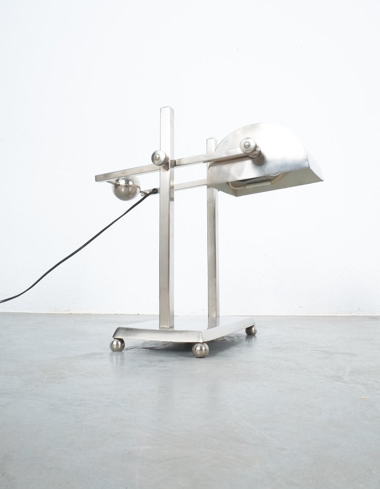 Art Deco Adjustable Counterweight Table Lamp Brass Nickel, France ...